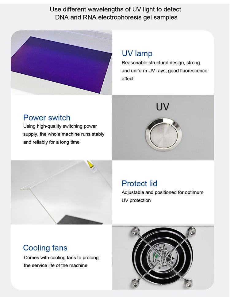 Laboratory Dna And Rna Electrophoresis Gel Uv Transilluminator Price - Buy Visionmed Laboratory ...