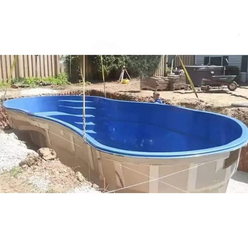 Garden Big Large Size Rectangle Fiber Glass Swim Spa Pool Adults ...