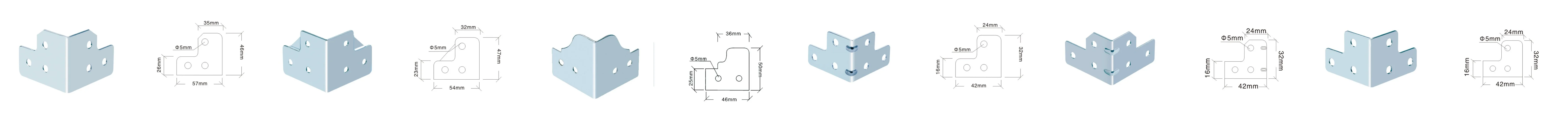 Aluminum Flight Case Corner Bracket Metal 90 Degree L Bracket for ...