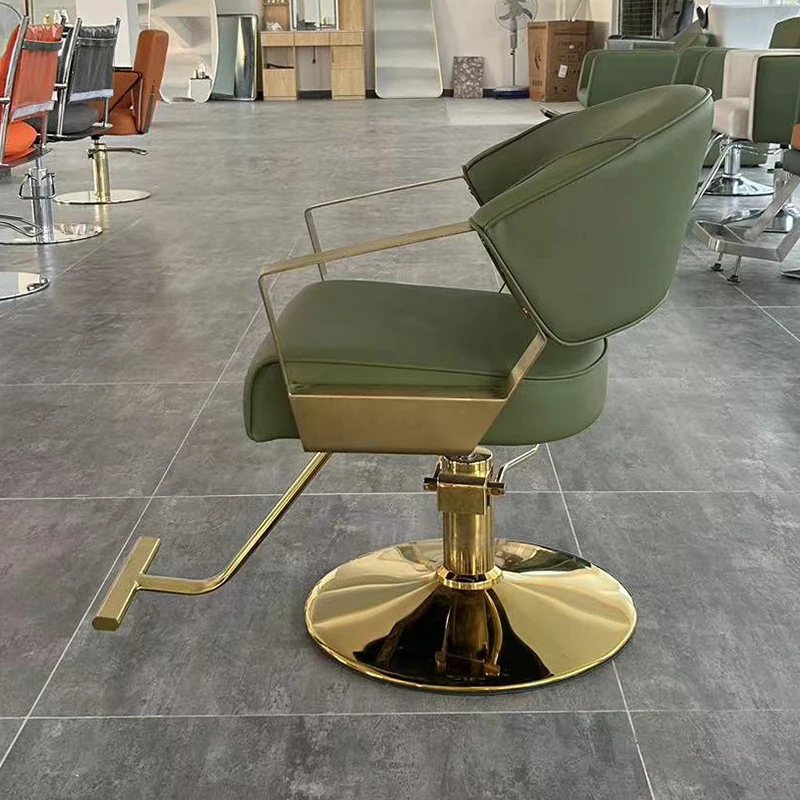 Luxury Gold Round Stainless Steel Base Small Styling Chair Modern ...