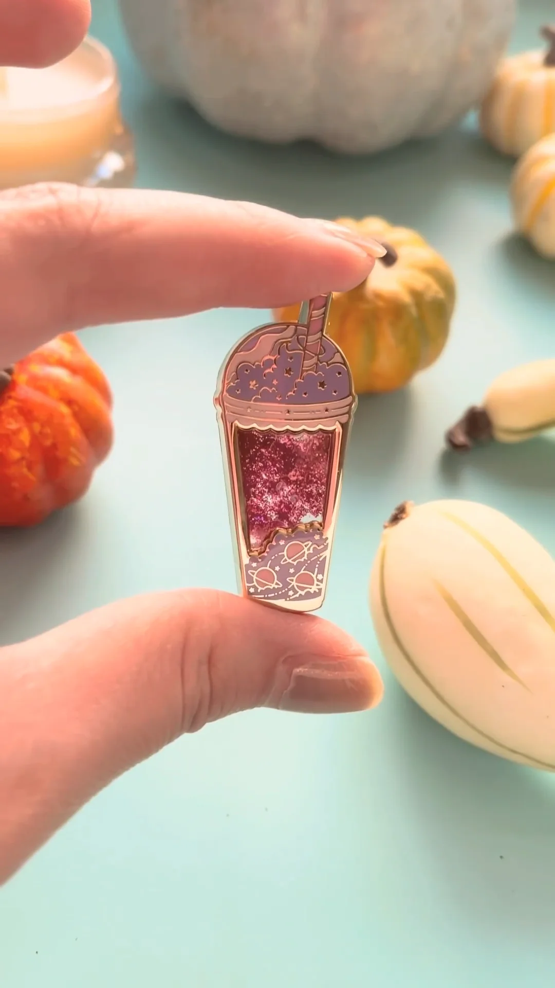 Diy Custom Metal Pin Quicksand Enamel Pins Beautiful Cute Hard Cup ...