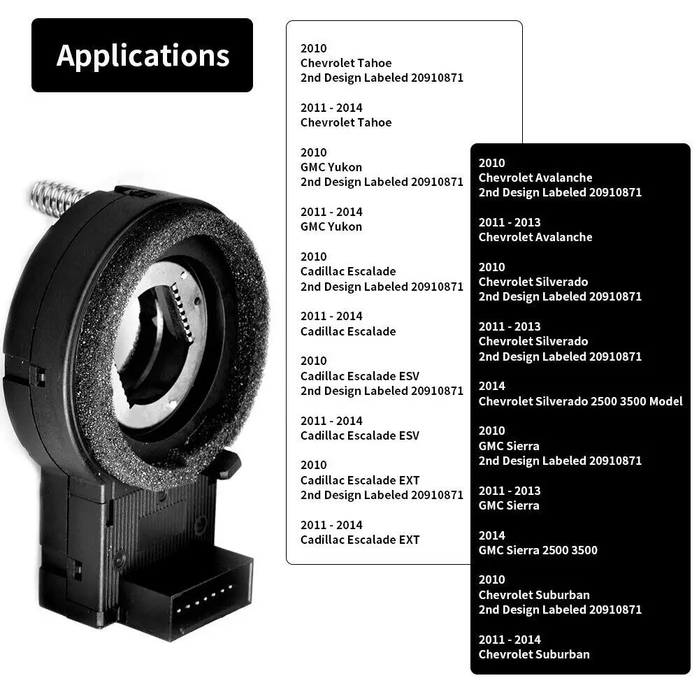 Steering Wheel Position Sensor for 2010-2014 Chevy Silverado