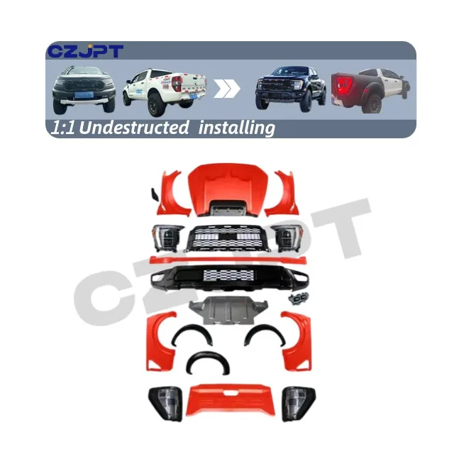 Facelift body kit for ford Ranger 2012-2021 Upgrade to F150 2022 Raptor ...