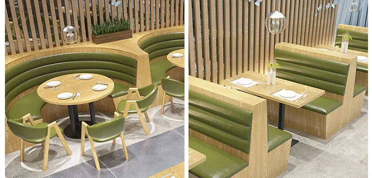 Double Side Booth Button Fabric Upholster Table and Chairs - Modern ...