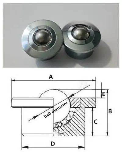 TFL SP45 Heavy Duty Ball Transfer Unit for 500kg Capacity