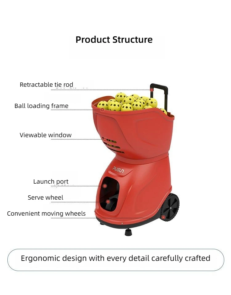 Automatic Tennis Ball Serving Machine Adjustable Tennis Ball Launcher ...