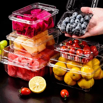 Disposable Transparent Fruit Crisper With Lid Plastic Packaging Box For ...
