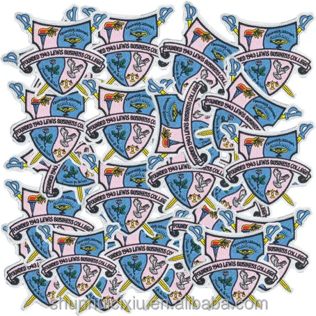 Pink And Green Shield Logo Sorority Embroidery Patches Custom Iron On ...