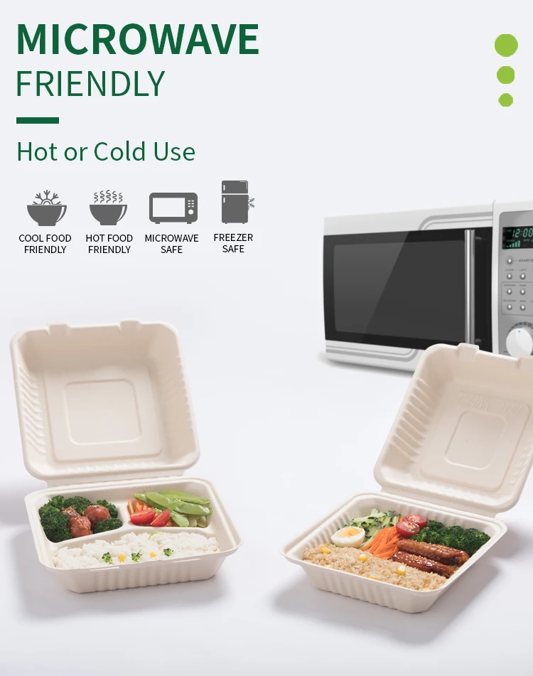 1500ml Bagasse Food Packaging - Biodegradable & Compostable