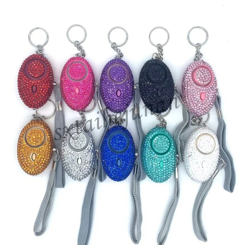 Customized Self Defense Key Chain Women Alarm Bling Rhinestone Set ...