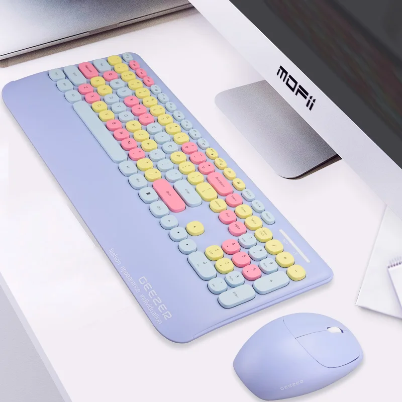 Geezer Standard Retro Keyboard Combo Ergonomic Palm Set With Colorful ...