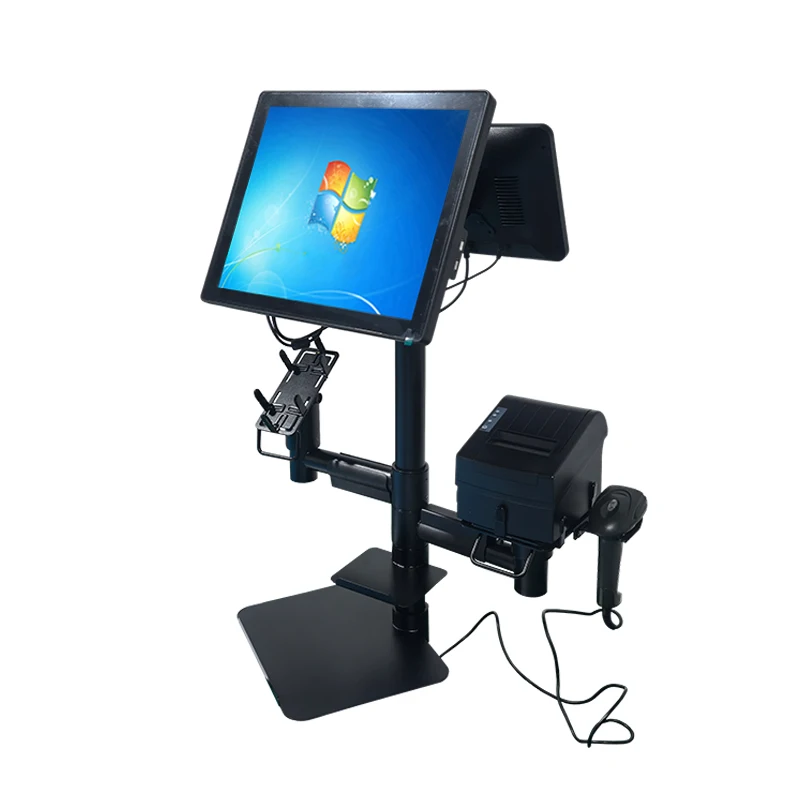 Dual Screen Desktop Pole POS Cash Register Kit High Quality Dual Screen ...