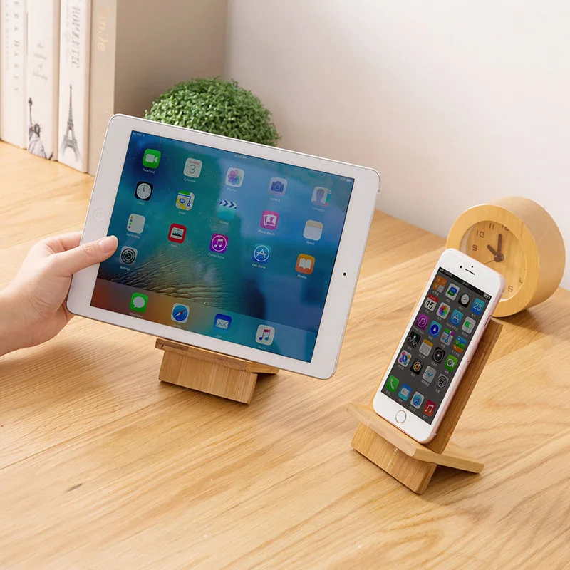 Bamboo Phone Holder - Stylish & Functional Desk Accessory