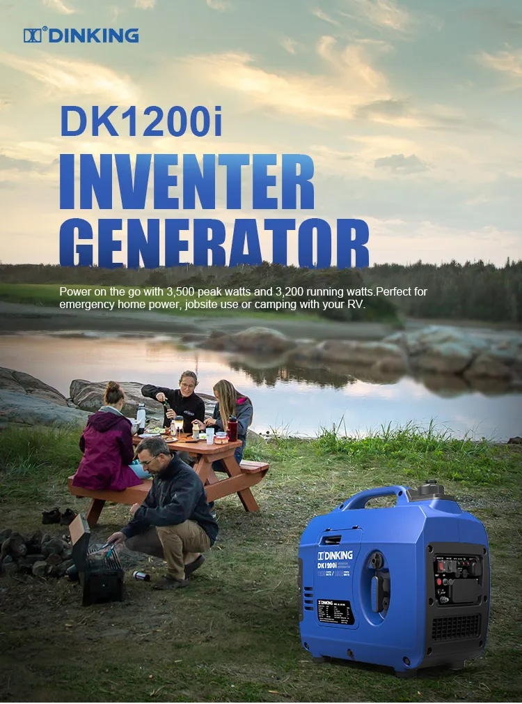 Dinking Single Phase Generator Dk145F/P Engine Max 1.2Kw Gasoline ...