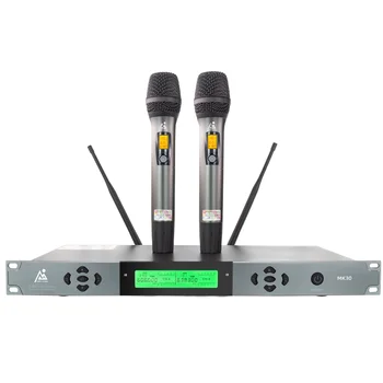 Uhf Fixed Frequency Wireless Microphone 2 Channel High Sensitivity Digital Noise Suppression ...