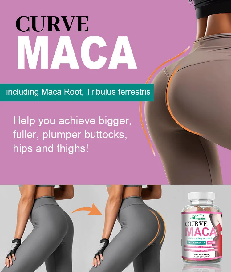 Curves Maca Gummies Booty Hip Butt Gummy Big Breast Enlargement Extremes Maca Gummies For Pour ...
