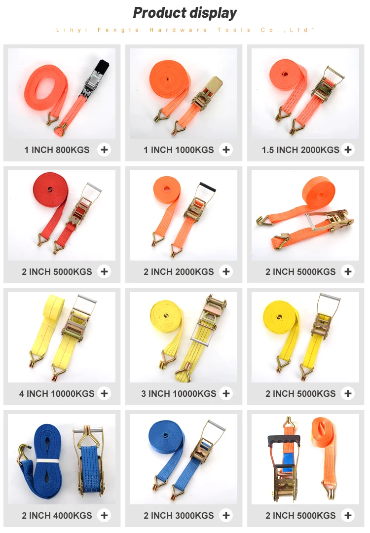 50mm 2000-5000kg 2inch Tie Down Lashing Ratchet Strap Tension Belt ...