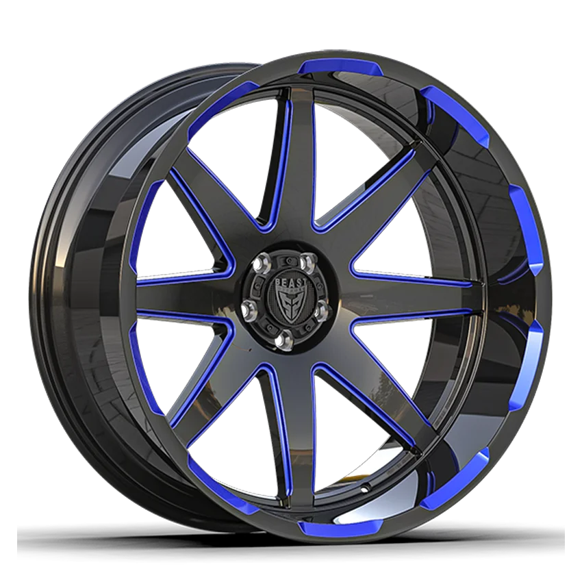 Negative Offset Mags Blue Forged Off Road Wheels for Pickup Truck Deep ...