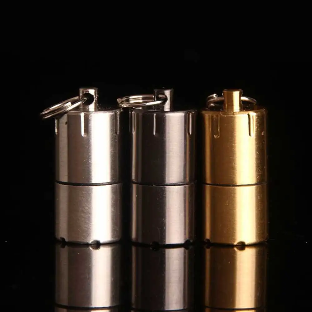 Mini Compact Kerosene Capsule Gasoline Lighter Inflated Key Chain ...