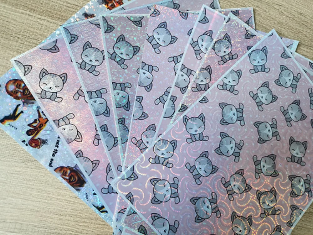 Holographic Transparent Printable Vinyl Sticker Paper Clear Holographic ...