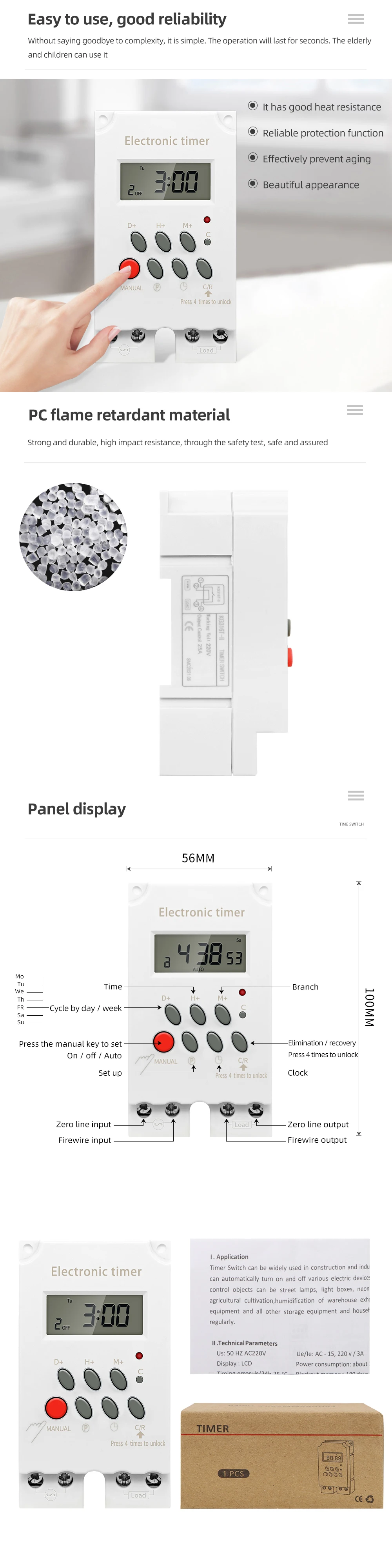 AC220V 25A KG316T Programmable Digital Timer Switch/timer