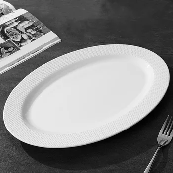 Pito Horeca White Western Oval Bone China Steak Main Course Plates ...