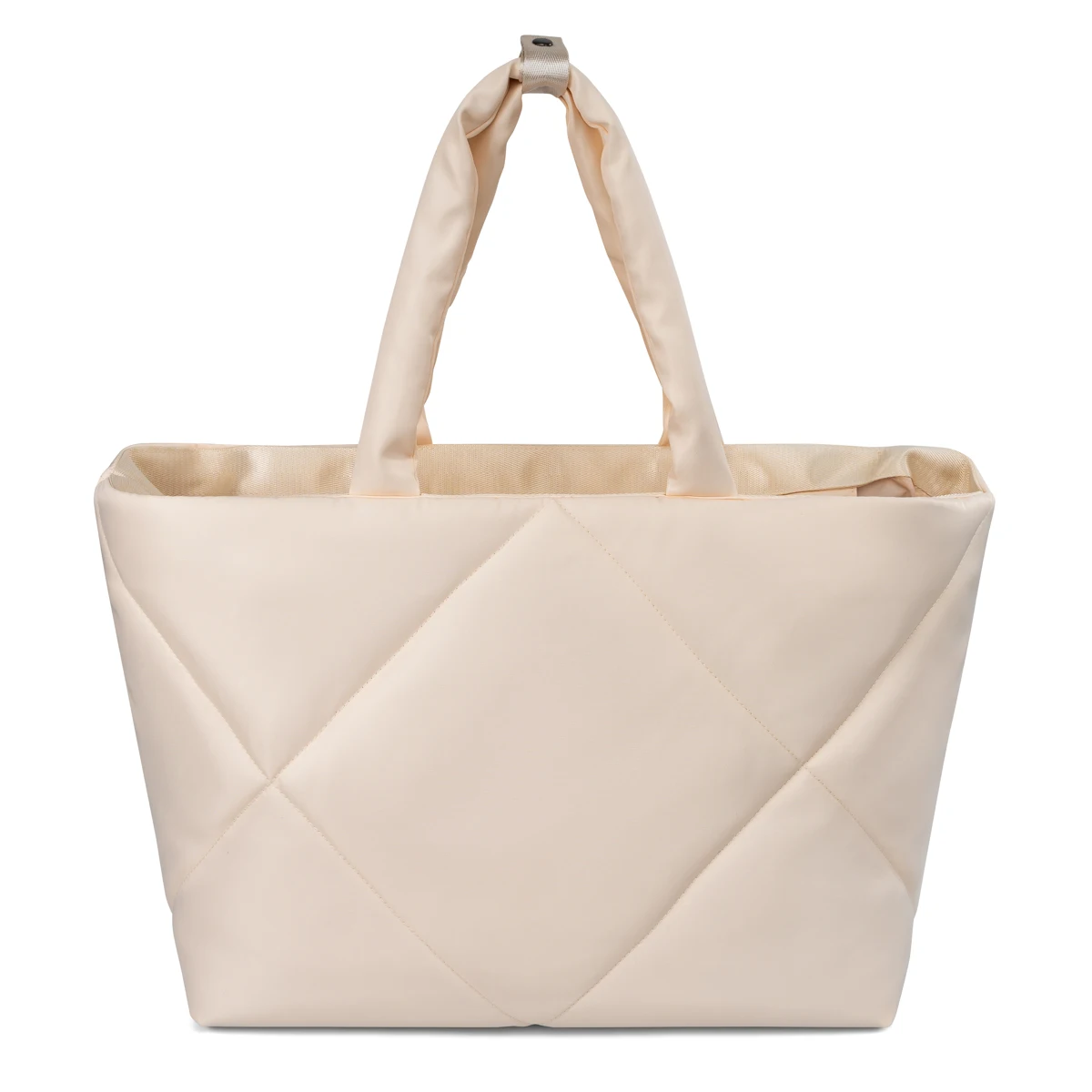 Custom Extra Large Puffer Shopping Bag Soft Padded Winter Shoulder Tote ...