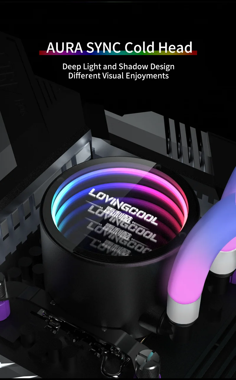 RGB AIO Liquid CPU Cooler - 360mm Radiator for Cooling