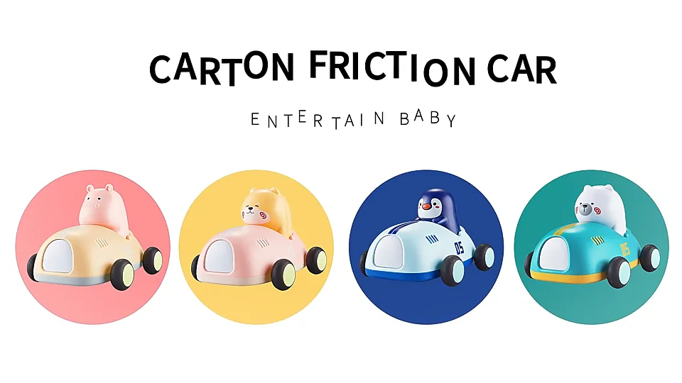 High Quality Plastic Friction Cartoon Car Inertial Vehicle Kids Car ...
