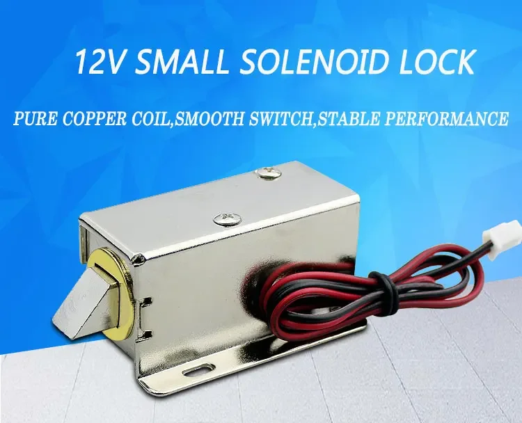 Dc 12v Mini Electromagnetic Solenoid Lock Assembly Tongue Down For ...