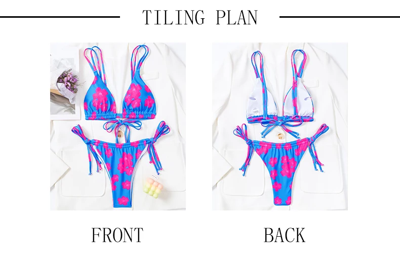 Profesional 2023 Women Floral Print Two Piece Swimming Costume Bathing ...