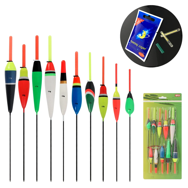Colorful Foam Fishing Floats - High Top, Luminous, and Long Tail