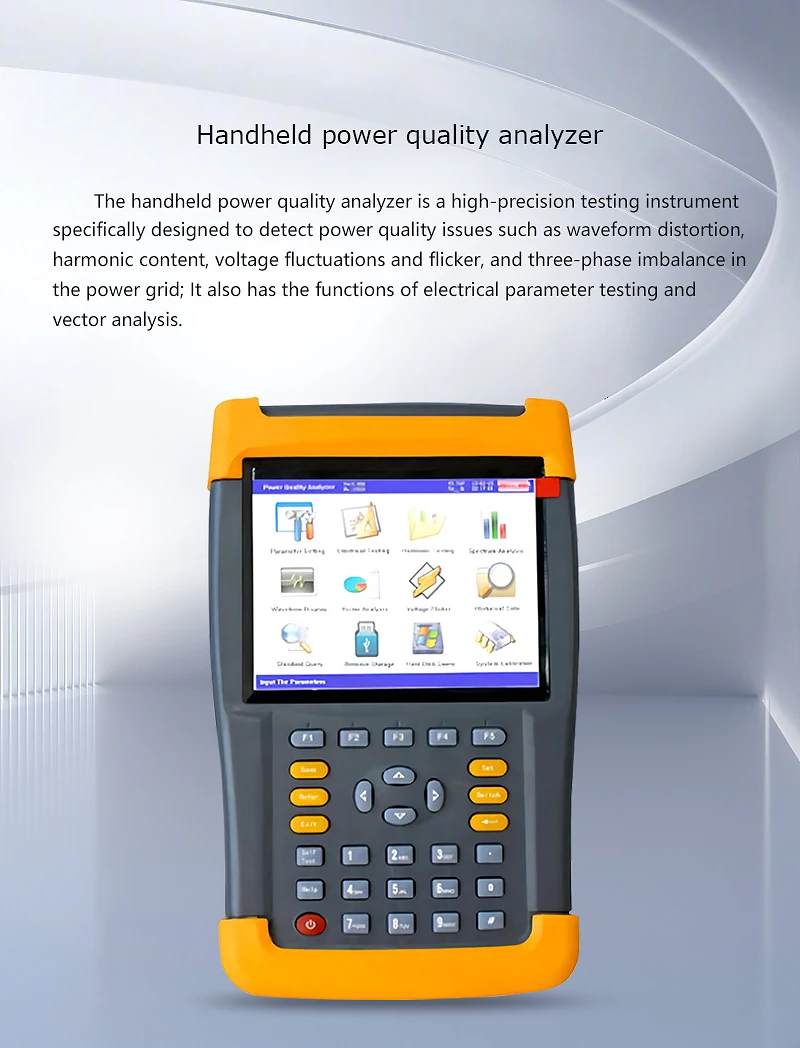 Handheld Smart Three Phase Power Quality Analyzer 1000a Energy Power ...
