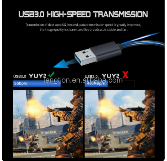 MiraBox HSV3215 4K Capture Card USB3.0 YUY2 4K@30 Capture Rate Live ...
