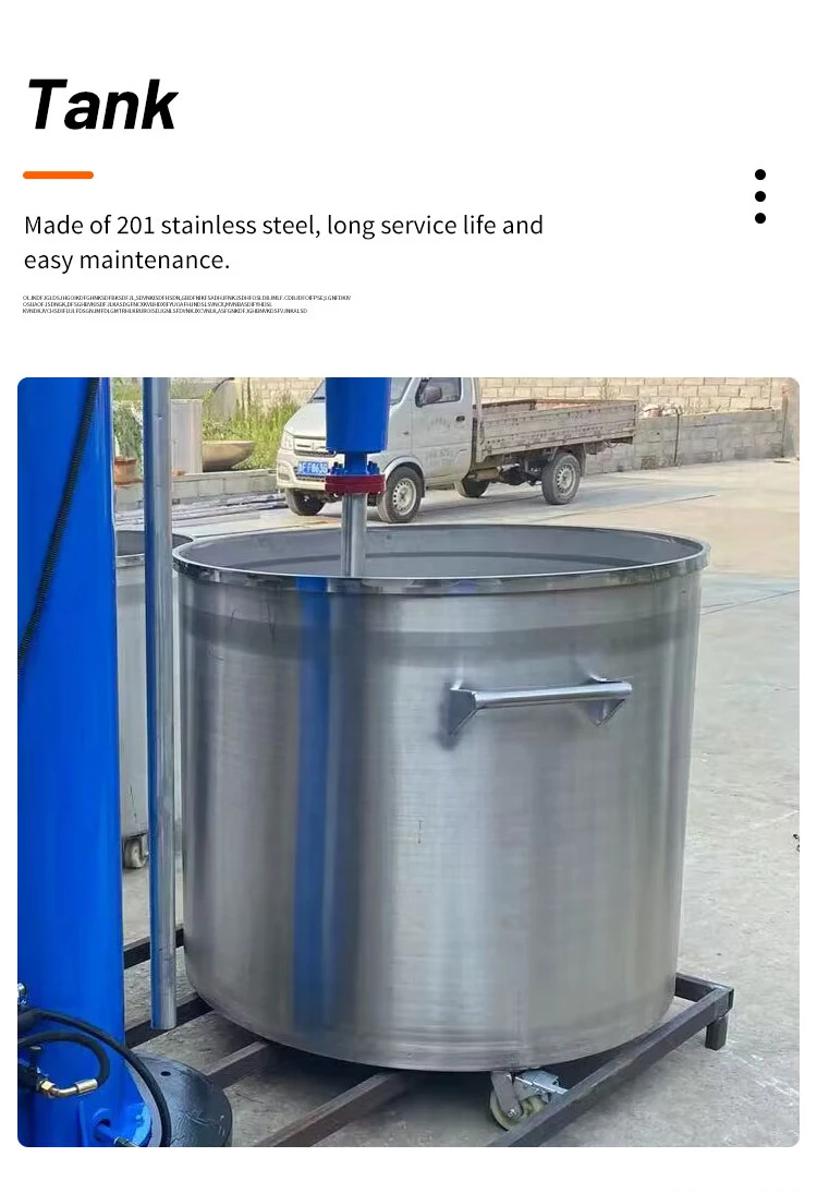 Hydraulic Lifting High Shear Mixer Gelatin Emulsion Paint Production ...