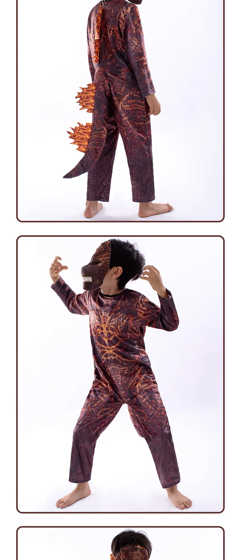 Flame Godzilla Cosplay Costume - Perfect for Kids' Performances