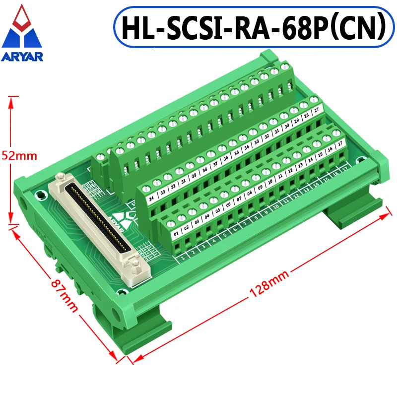 SCSI68 68-Pin Terminal Block Board - SCSI Connector, PCB Terminal Block ...