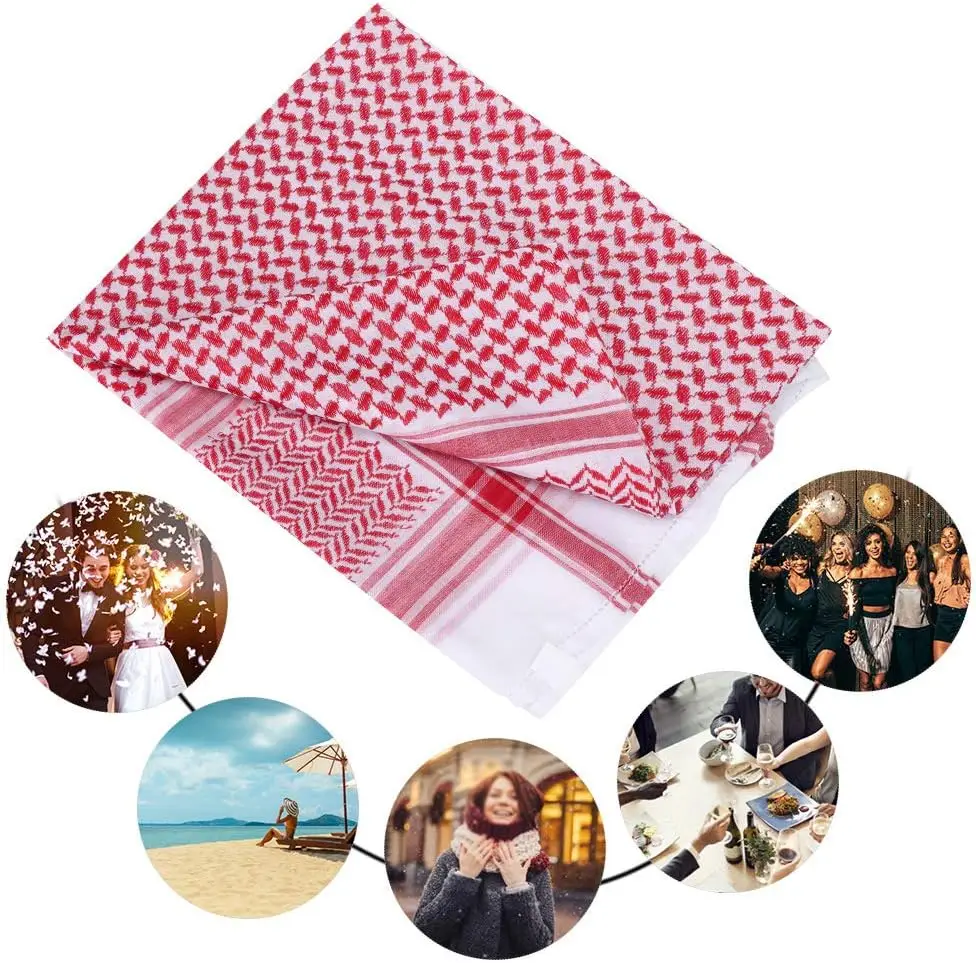 Keffiyeh Arab Head Scarf For Men Sheikh Muslim Turban Saudi Dubai ...