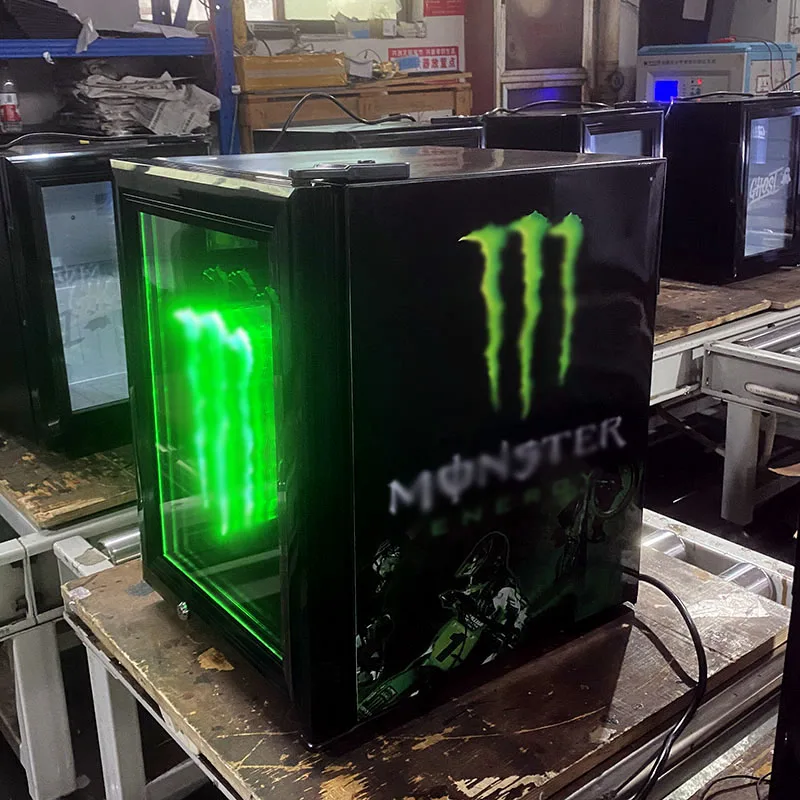 35L Glass Door Mini Bar Fridge Custom Energy Drink Refrigerator ...