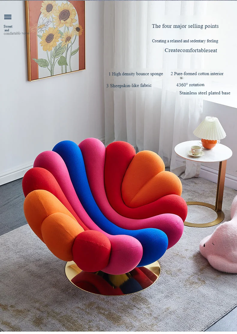 Modern Luxury Rotating Single Sofa Chair Lounge Chair Lazy Recliner ...