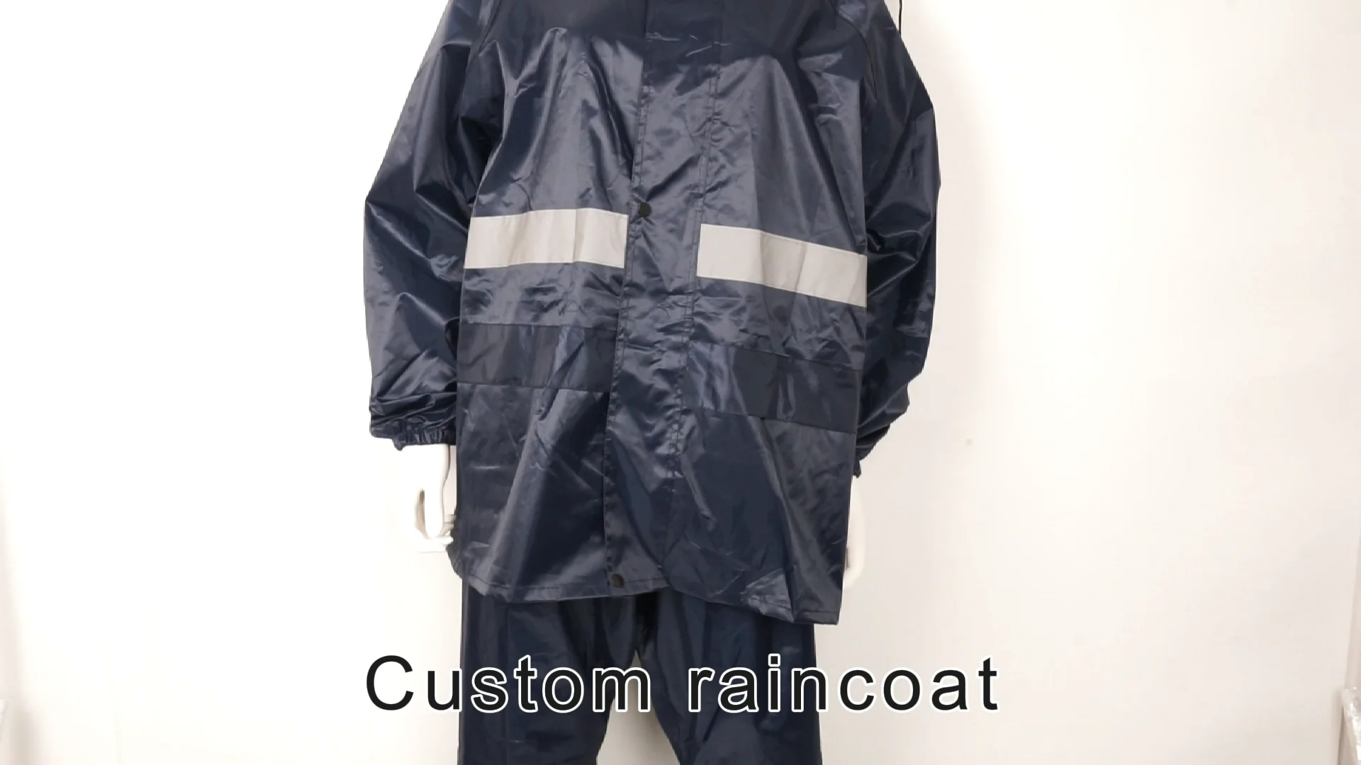 Custom Pvc Pocket Adults Waterproof Men Rain Gear Coat Motorcycle Black ...