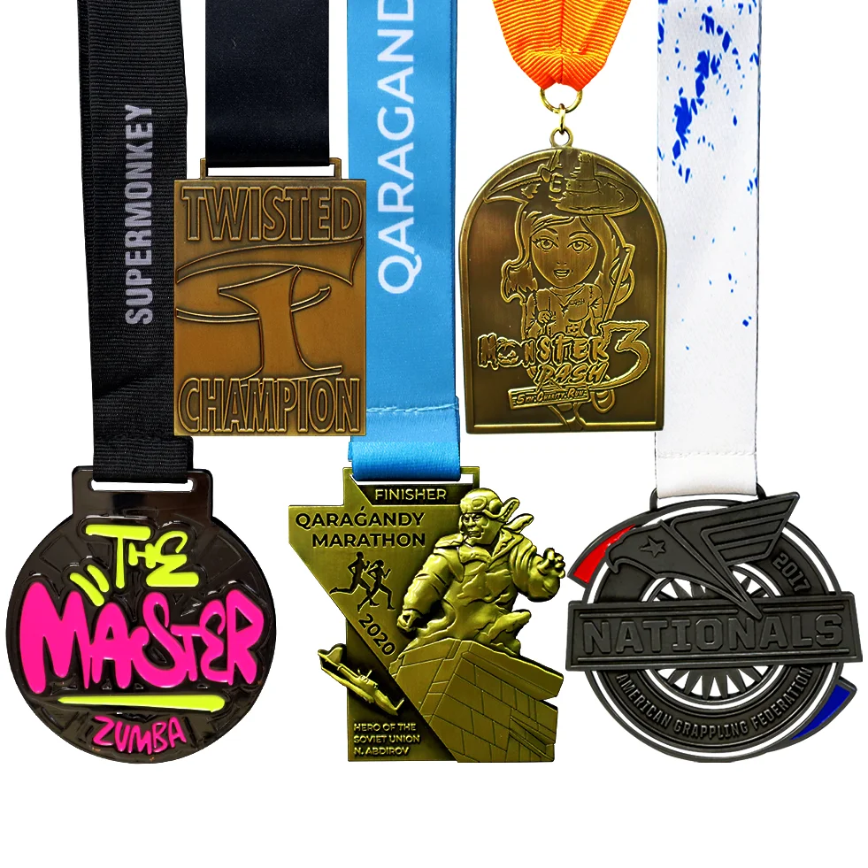 Custom Made Logo Zinc Alloy Silver Enamel Bronze Medallion Engraved ...