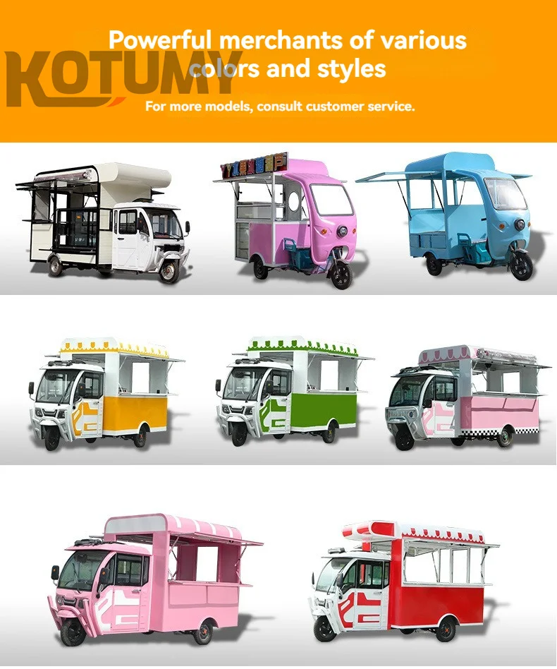 Multi-functional Electric Food Tricycle Hamburger Cart