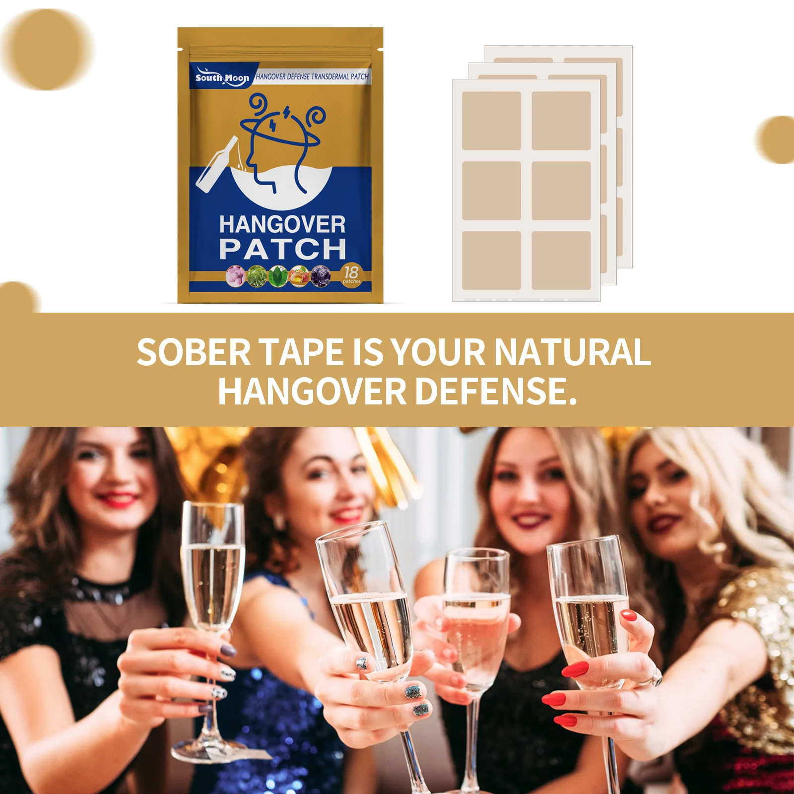 South Moon Sobriety Patch for Alcohol Discomfort & Hangover Relief ...