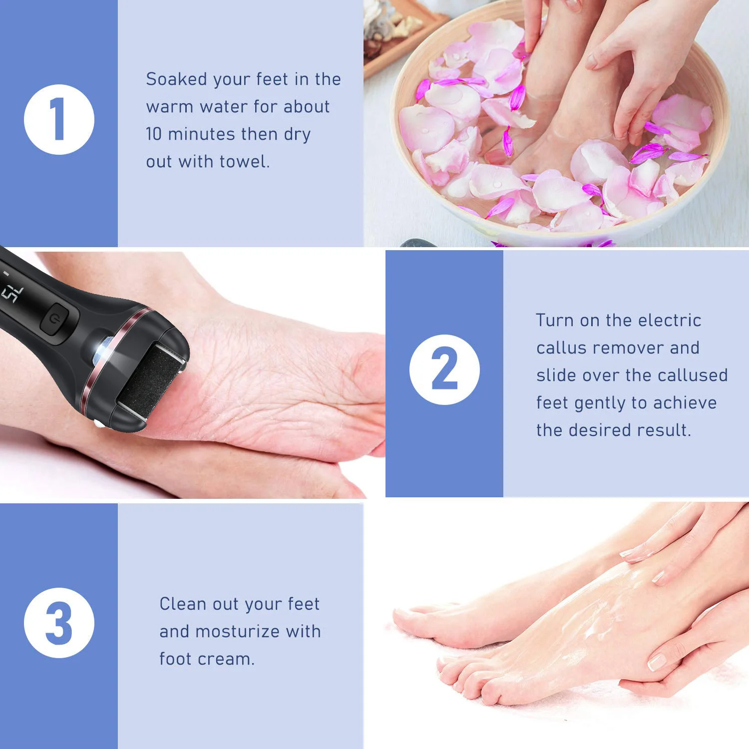 10 In 1 Professional Pedicure Tools Removes Massage Machine Electric ...