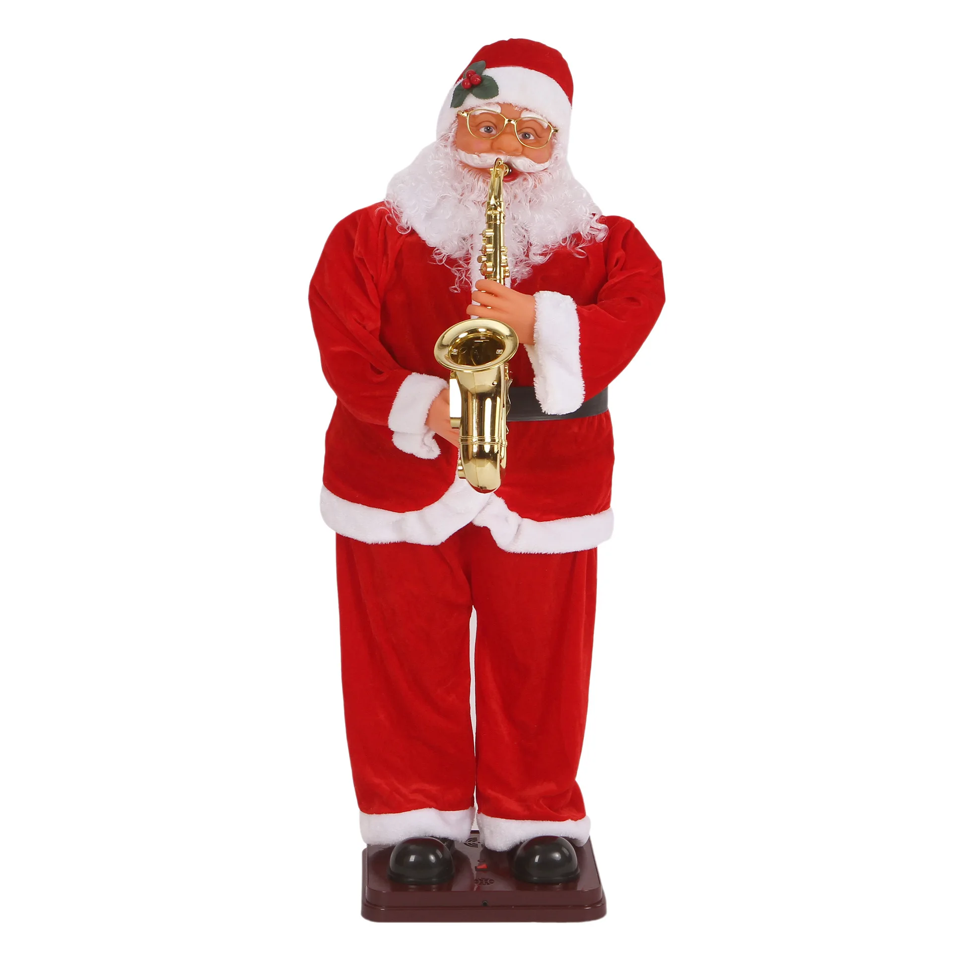 Life Size 6ft Santa Claus Animated Christmas Decoration with Music ...