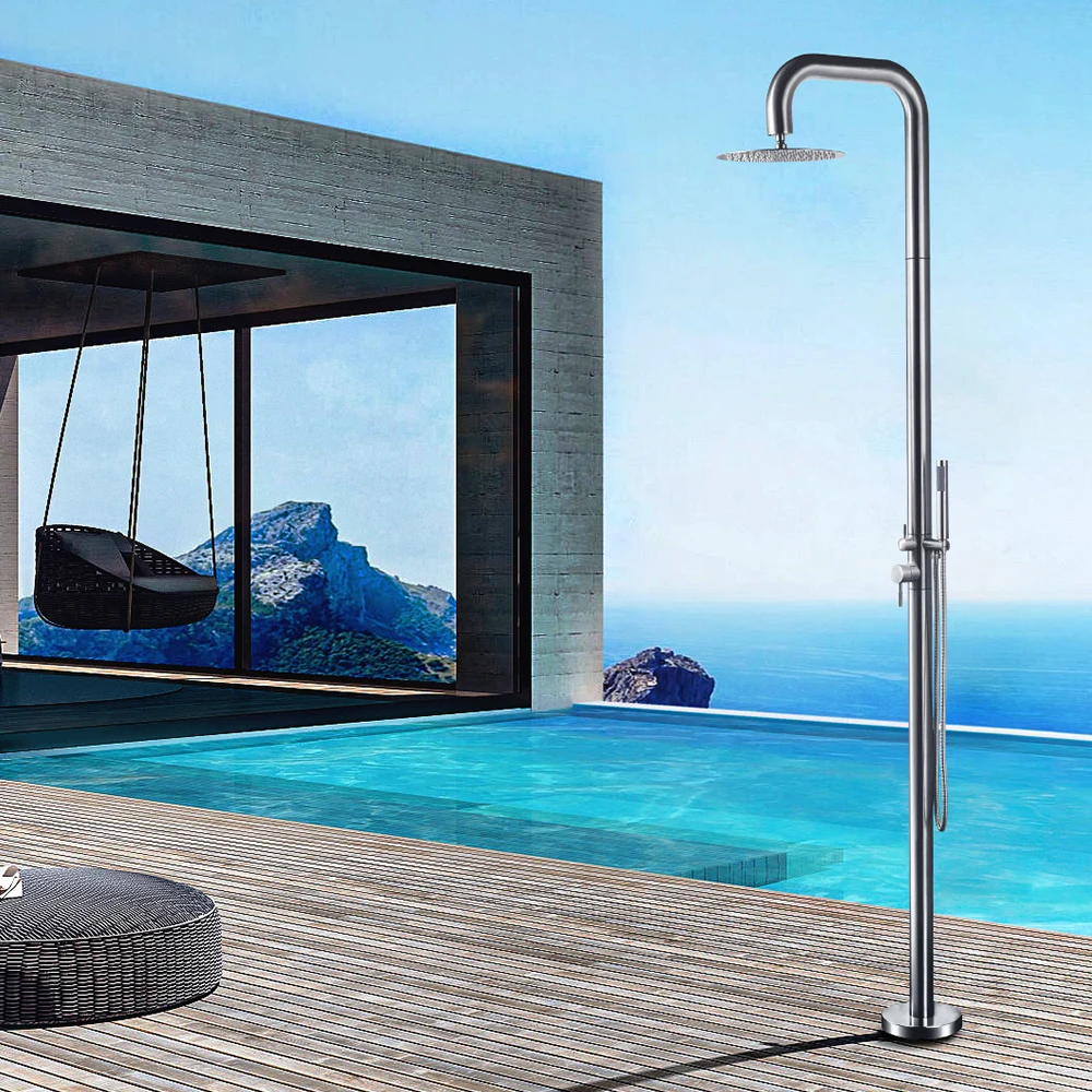 Freestanding Garden Beach Swimming Pool Stand Rain Shower Column ...