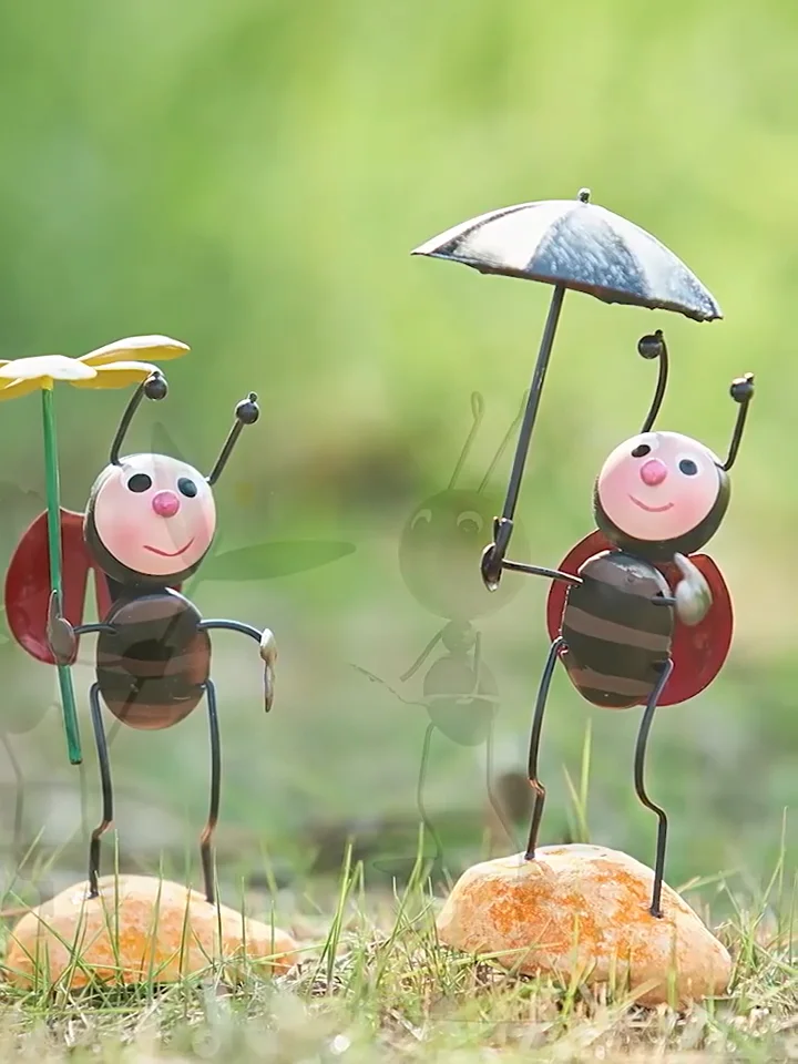 Creative Small Beetles Cast Iron Metal Ant Garden Ornaments Metal ...