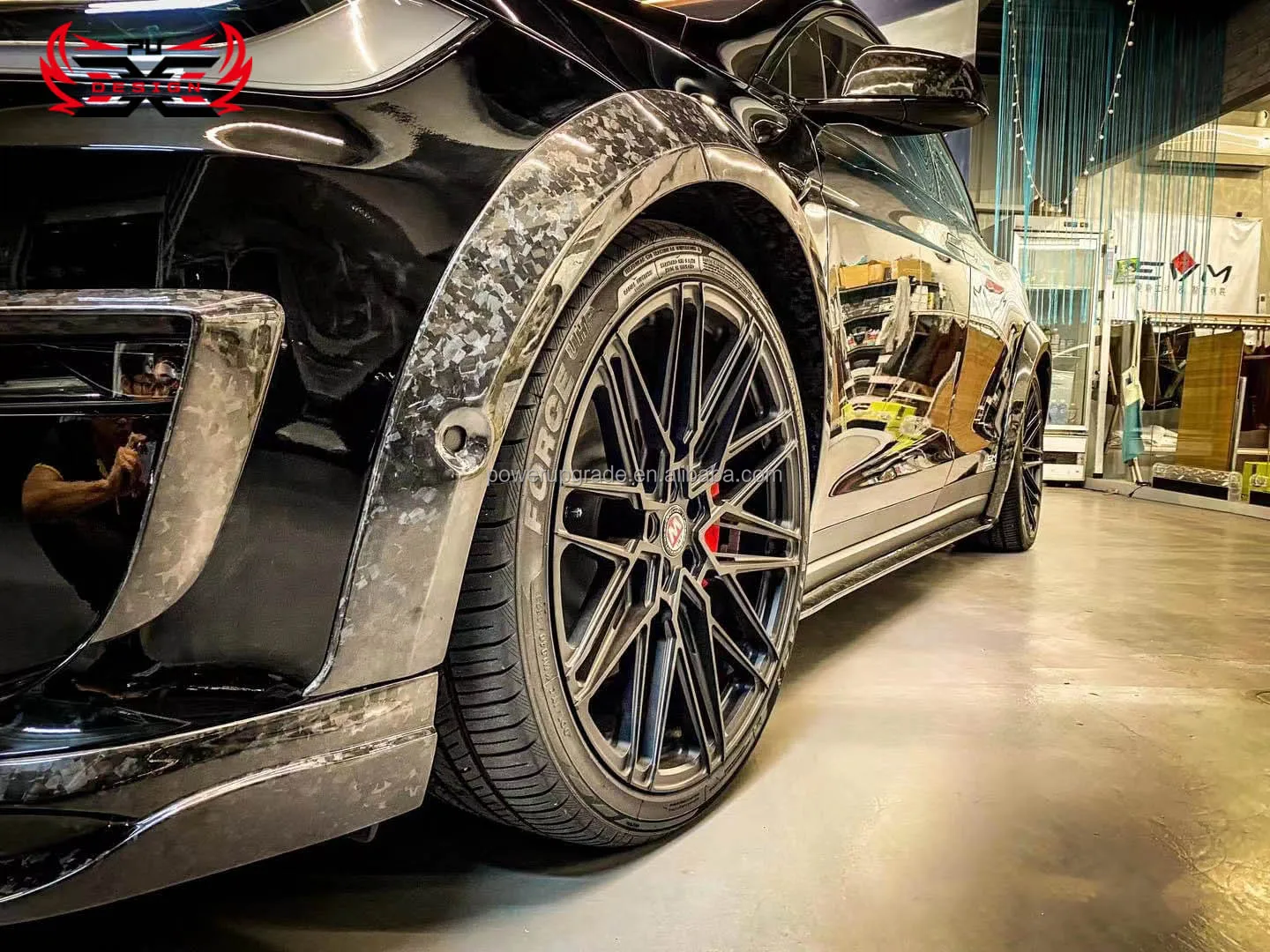 Perfect Fit Forged Carbon Front Lip Side Skirts Rear Diffuser Spoiler ...