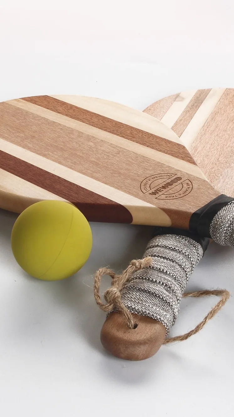 Decoq Beach Tennis Racket Set For Training Design Wood Professional ...